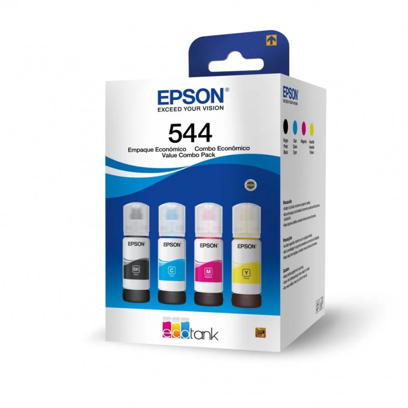 KIT BOTELLAS TINTA EPSON T554 4 COLORES Ne-Ci-Ma-Am